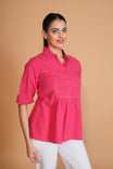 Hot Pink Flex Cotton A-Line Top – situ